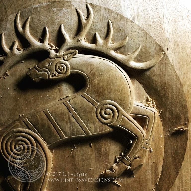 Sciath Fia Bairr: Stag Shield – Ninth Wave Designs